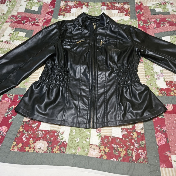 New Look | Jackets & Coats | New Look Black Leather Jacket Fitted ...